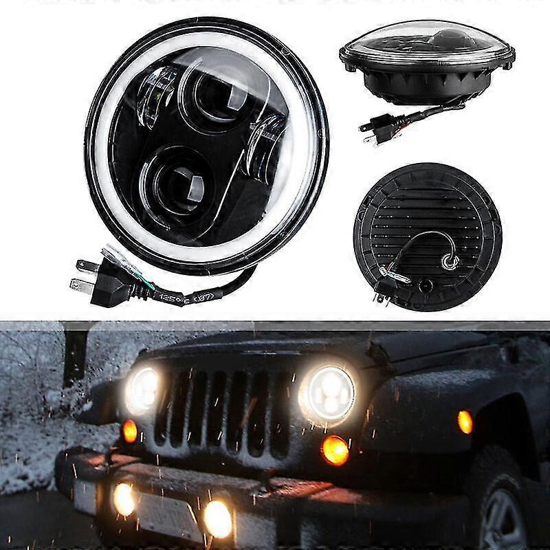 5.75" Halo Angle Projector Round LED Headlight | Fruugo UK