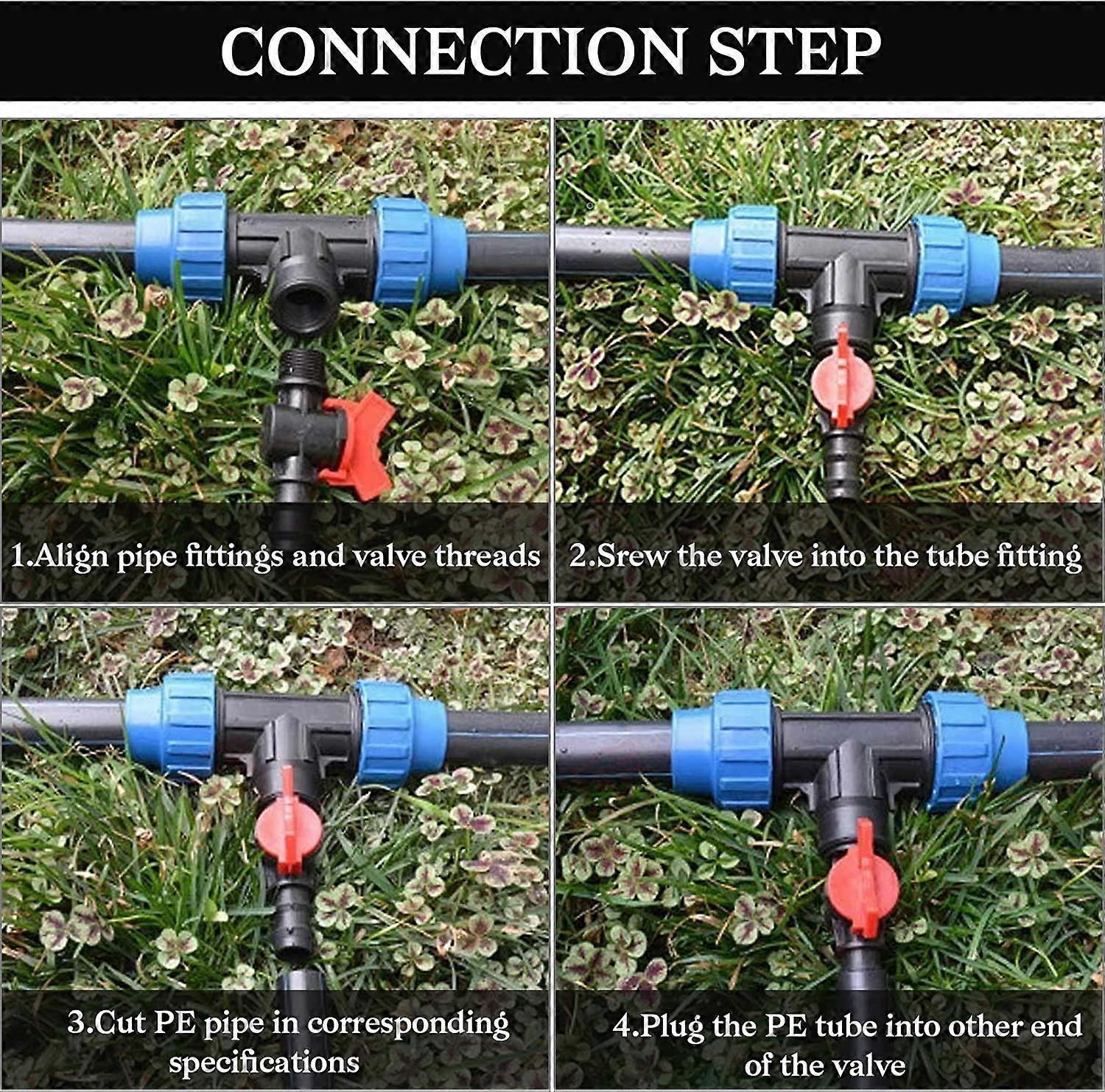 10 PCS Garden Hose Faucet, Hose Irrigation Valve Hose Connector 16mm ...