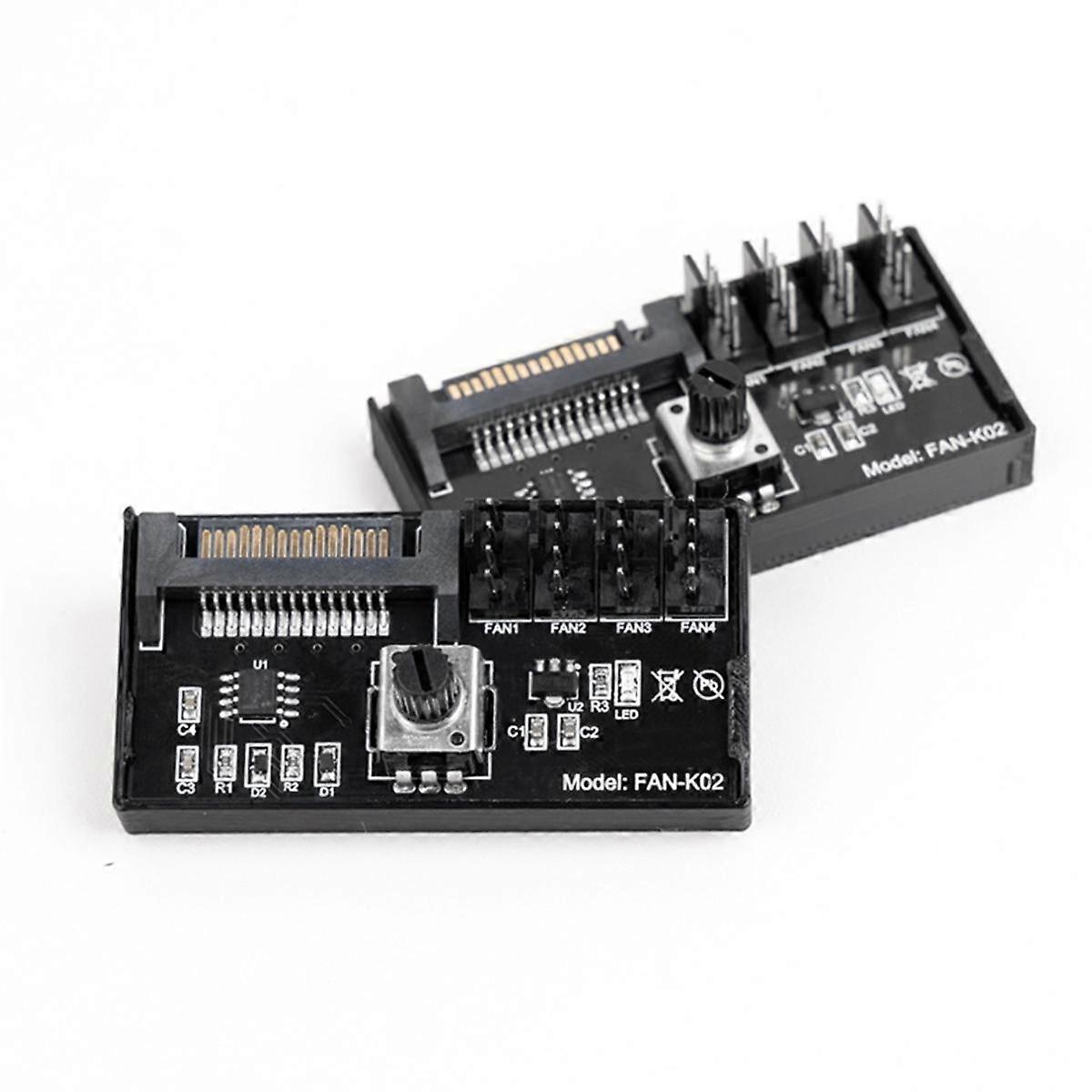 PWM Fan Speed Controller High Power Sata DC Power 4Pin Fan Governor NAS Server Fan Speed Control ...