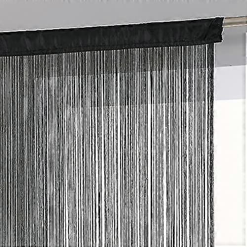 Interior Designer - Guopo Thread Curtain 90x200cm Black | Fruugo UK
