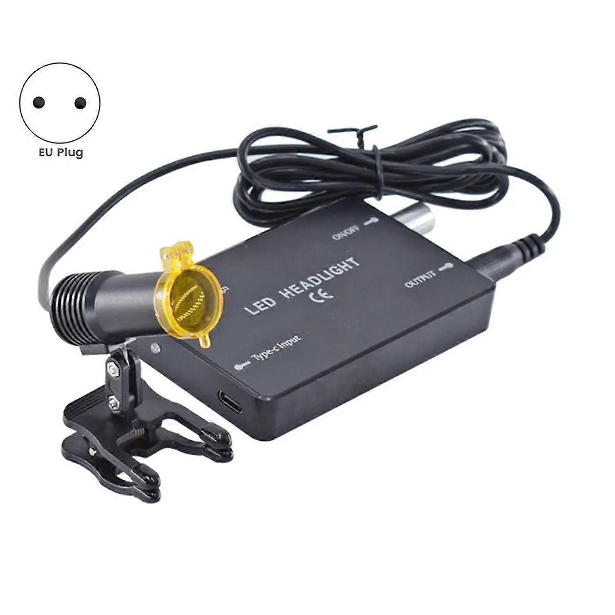 Dental Loupe 5W LED Headlight Dentists Headlamp with Glasses Clip Loupe Spotlight Illuminator ...