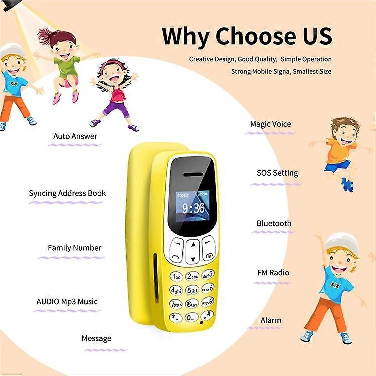 J7 World Smallest Phone Mini Cell Phone Bluetooth Phone MP3 Player with ...