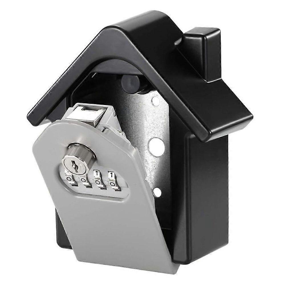 Aluminum Alloy Password Box Wall Mounted Key Lock Box 4 Digit Code ...