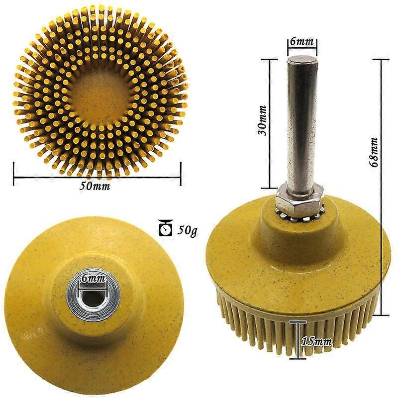 Abrasive Brush Rubber Bristle Disc Dark Yellow Polishing Wheel for ...
