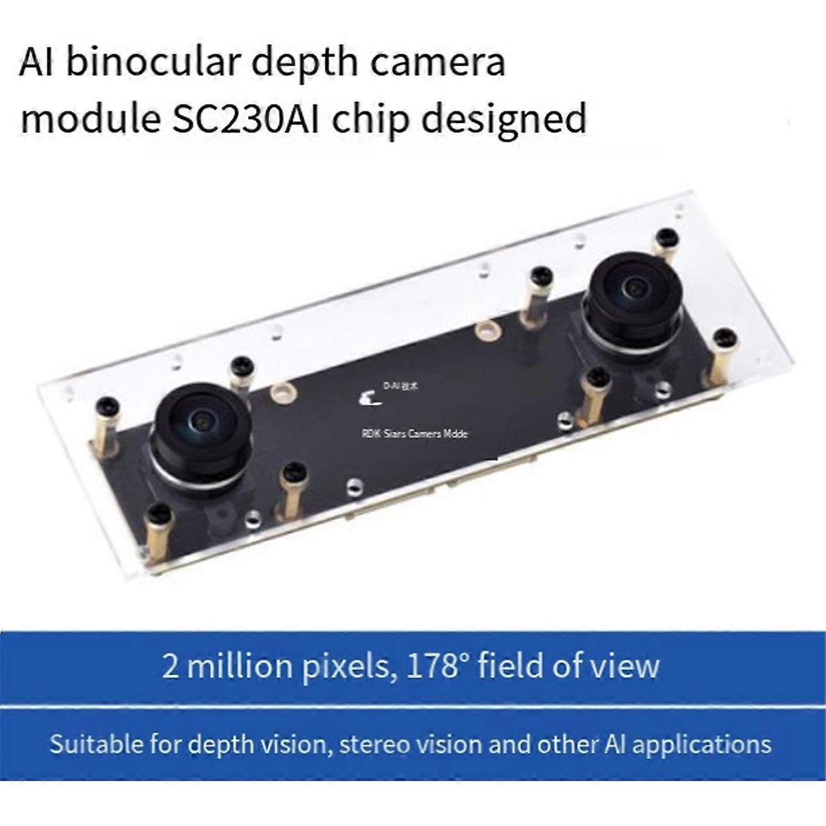 AI Stereo Depth Camera Module for RDK X5 Stereo Depth Camera Module SC230AI Chip Dual 2MP Color ...