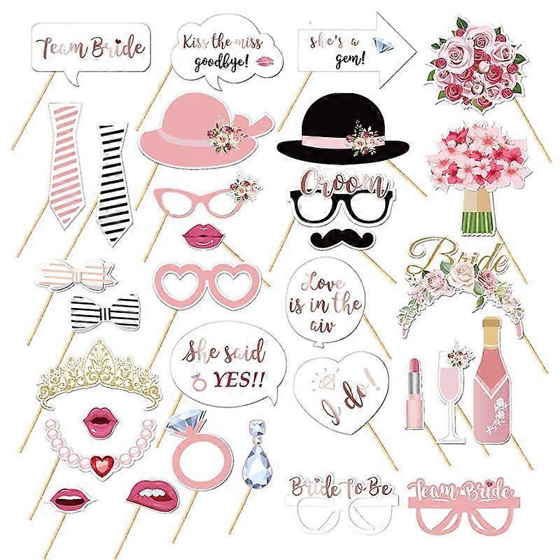 32 Pieces Photo Props, Wedding Photobooth Props, Birthday Photobooth ...