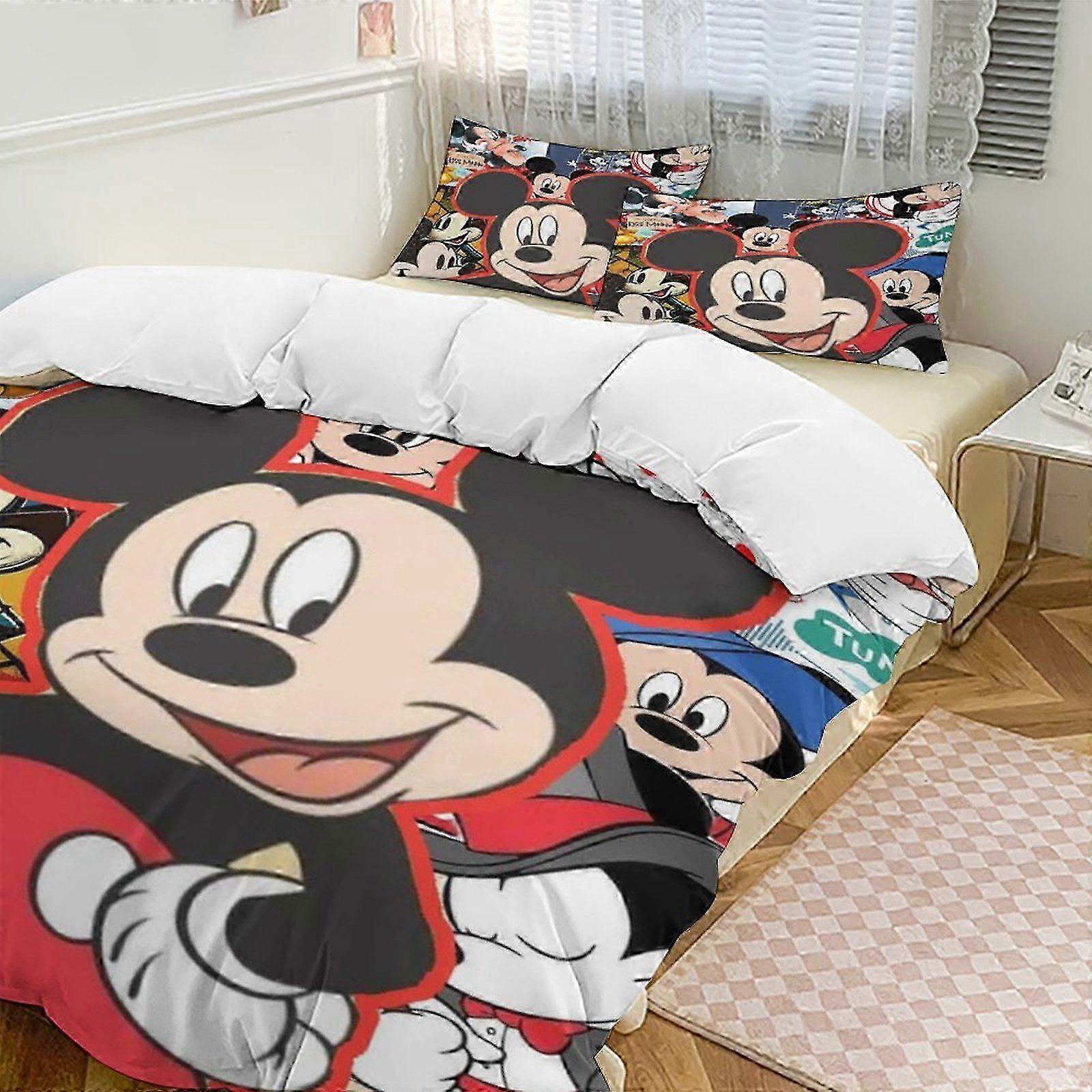 3-Piece Cartoon Bedding Set for Kids and Adults - Quilt Cover & 2 ...