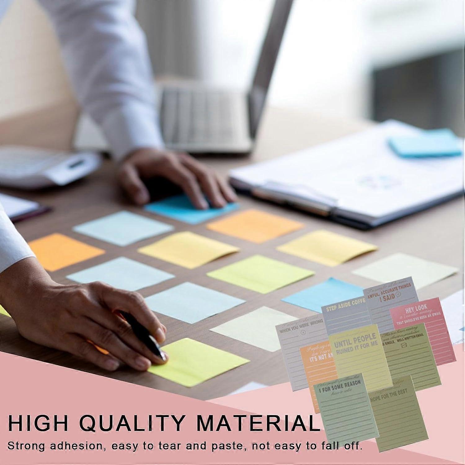 Colorful Sticky Notes Set, Rectangular 10x7.6 cm, Decorative Sticky ...