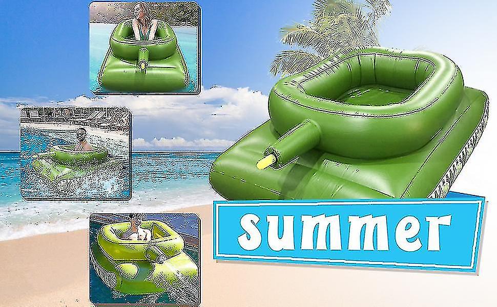Inflatable Water Tank Pool Pontoon With Water Cannon Spray Gun Toy Pool ...