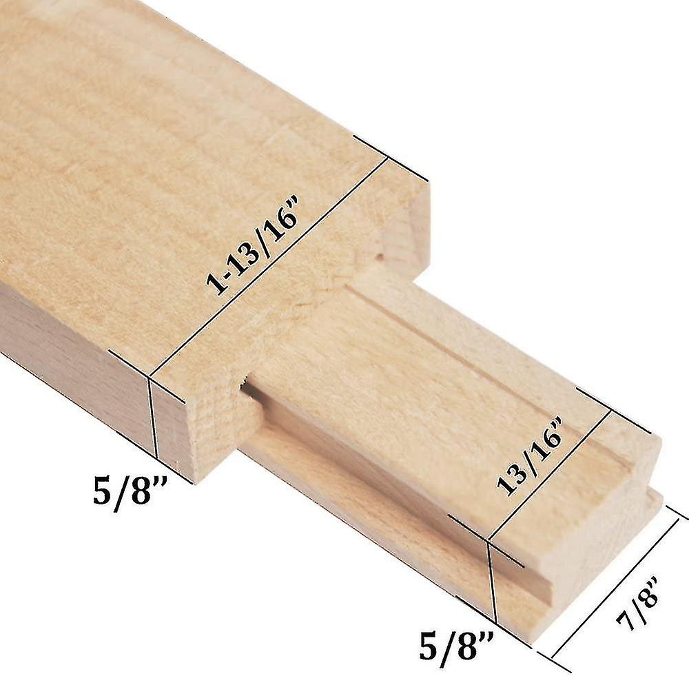 Wooden Drawer Slides 40cm Classic Wood Center Guide Track (15-3/4 ...