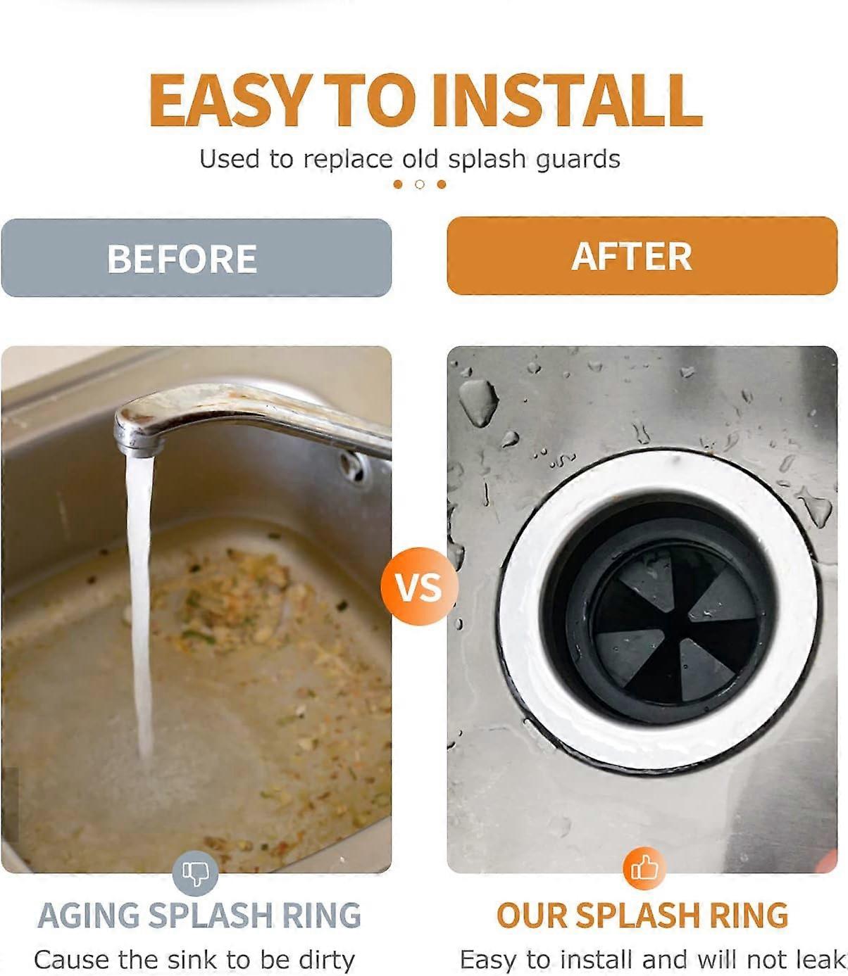 Garbage Disposal Splash Guard, 2-Pack Upgraded EPDM Rubber for ...