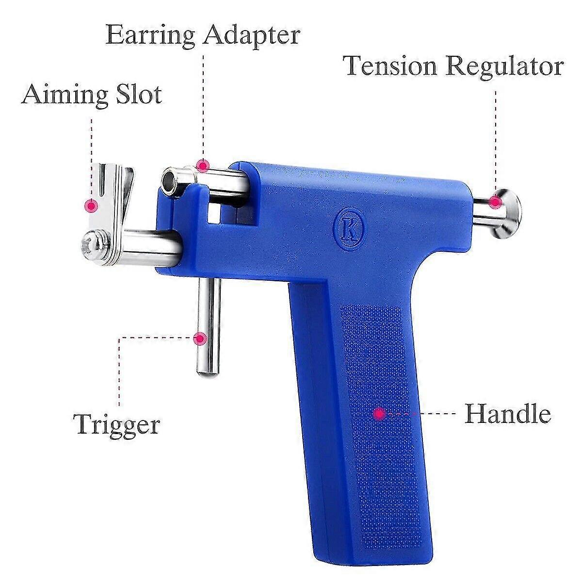 Stainless Steel Ear Piercing Gun With Earrings, Self Nose Body Navel ...