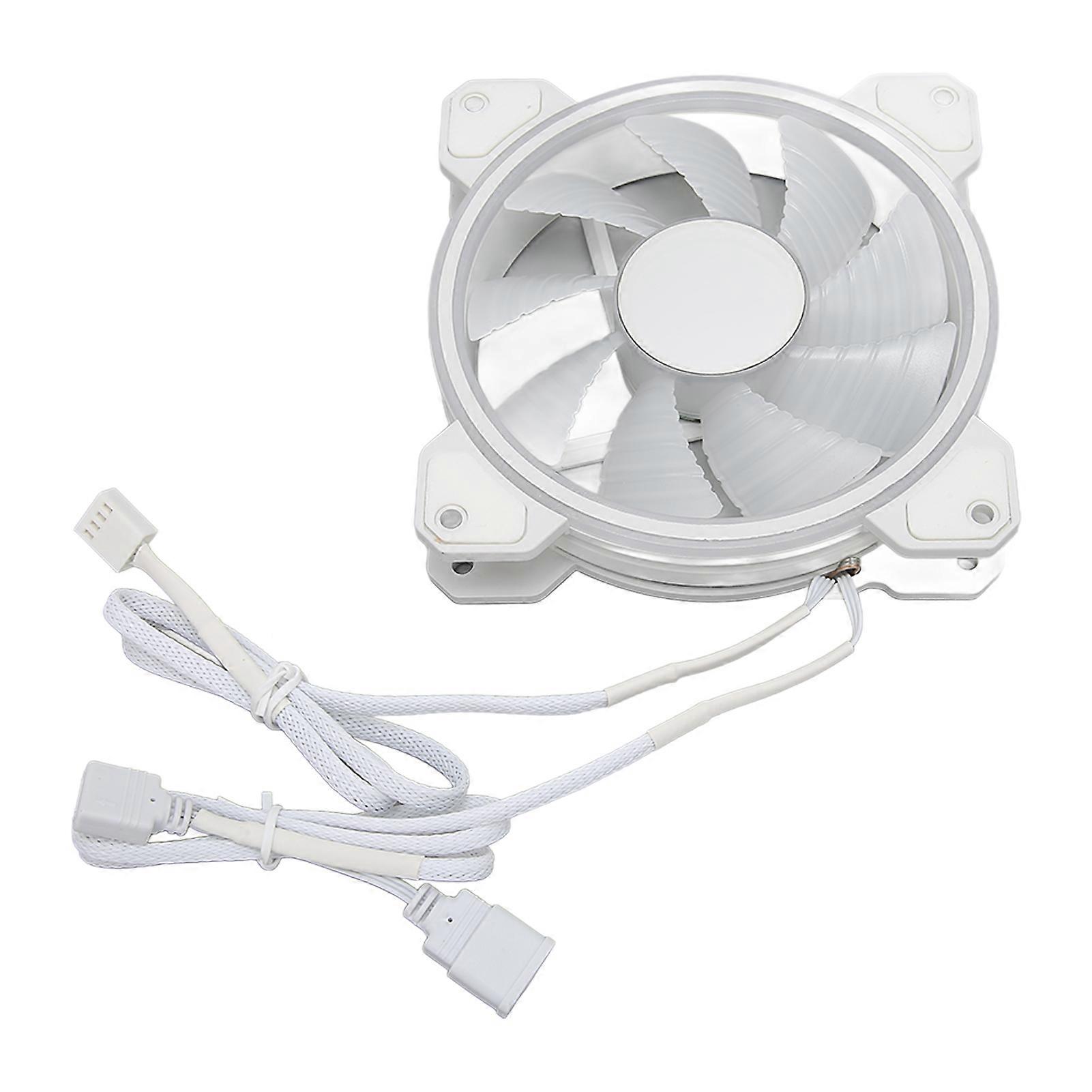 RGB Case Fan 12cm 4pin PWM 3pin ARGB RGB Backlit 9 Fan Blades Strong ...