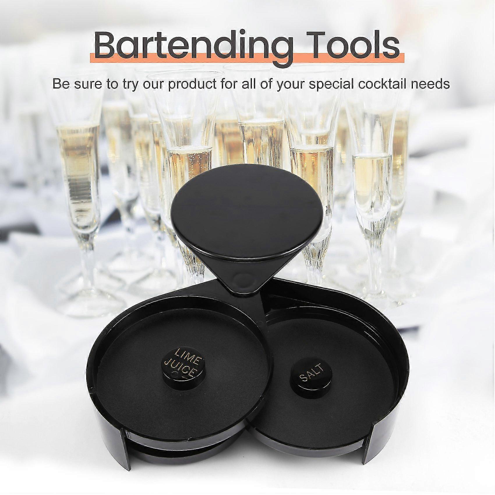 Bar Utensils Bartending Tools Three-Layer Salt-Side Box Sugar-Side Box ...