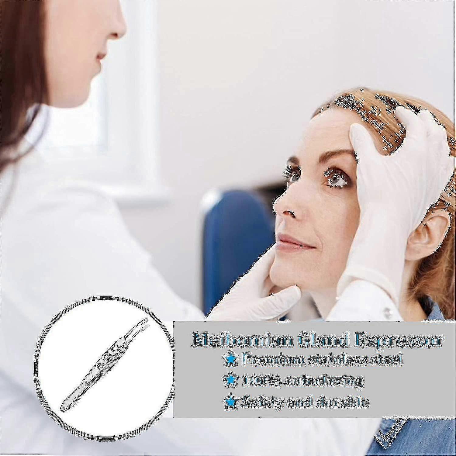 Premium Stainless Steel Meibomian Gland Expressor Professional Forceps ...