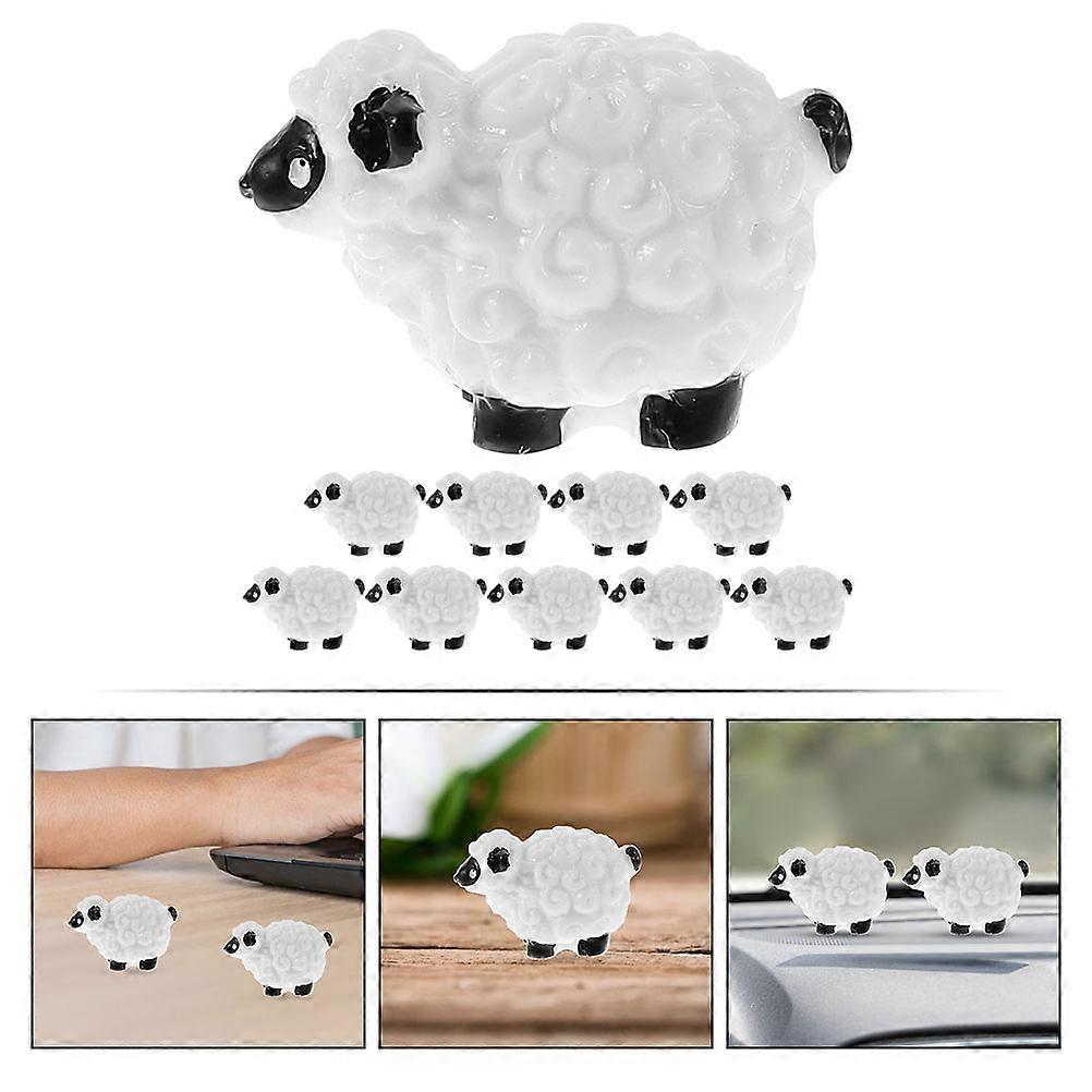 10pcs Mini Sheep Figure Miniature Sheep Figurines Mini Animal Figurines ...