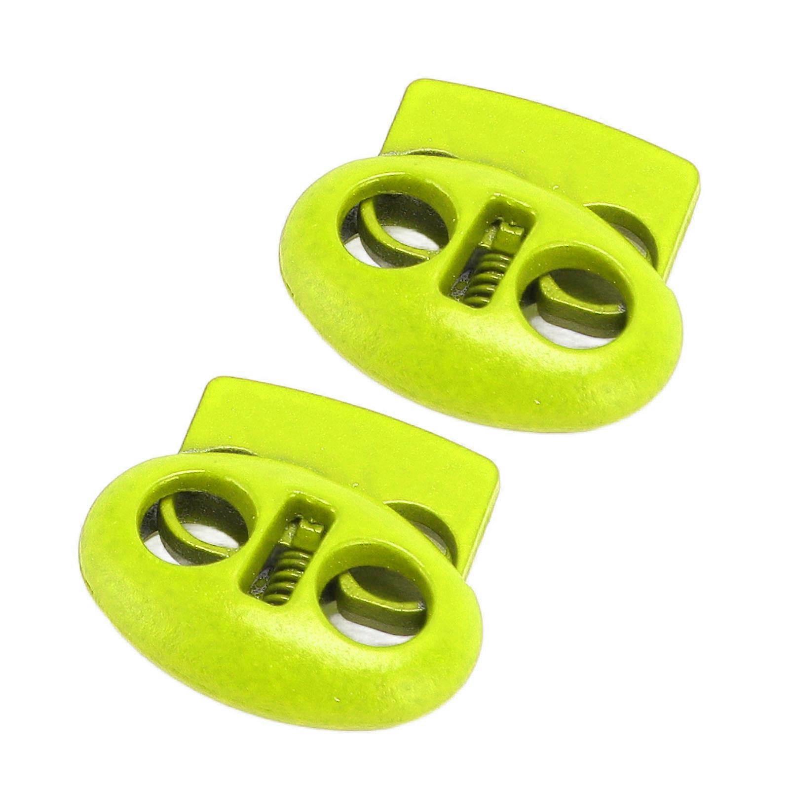 30pcs Metal Cord Lock End Toggle Double Hole Spring Stopper Fastener ...
