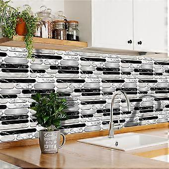 12 Sheets Tile Stickers, Peel and Stick Vinyl Backsplash Tiles Self ...
