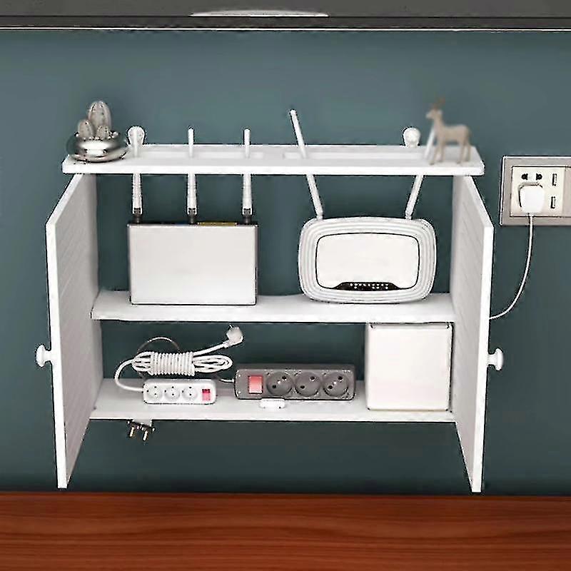 Wireless Wifi Router Storage Box, Wire Bracket Wall-mounted Plug-in ...