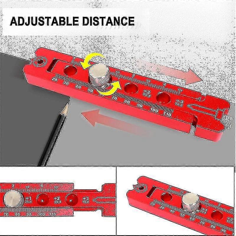 Woodworking Aluminum Adjustable Drawing Circle Ruler Tool,fixed-point ...