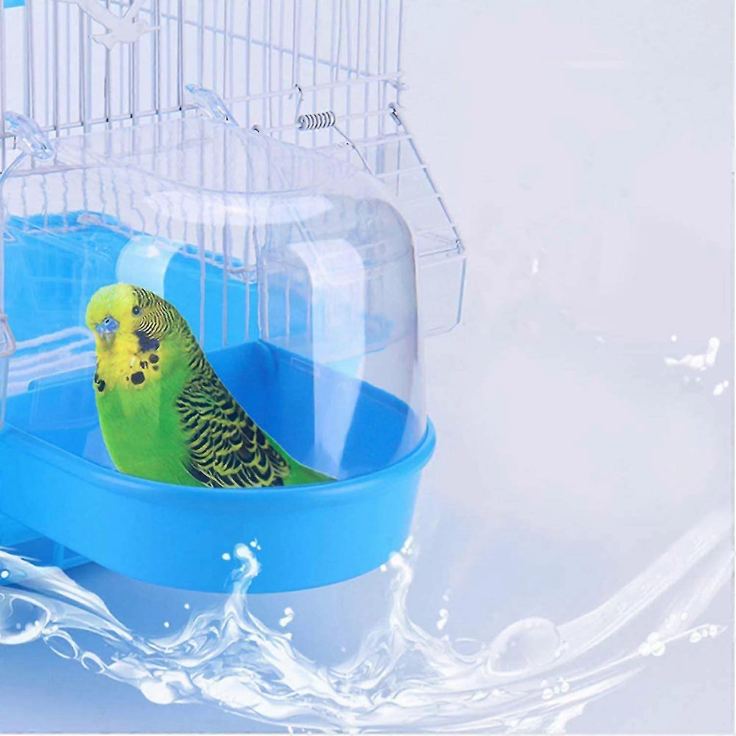 Clear Bird Bath For Cage Bird Cage Accessories Hanging Bird Tub For ...