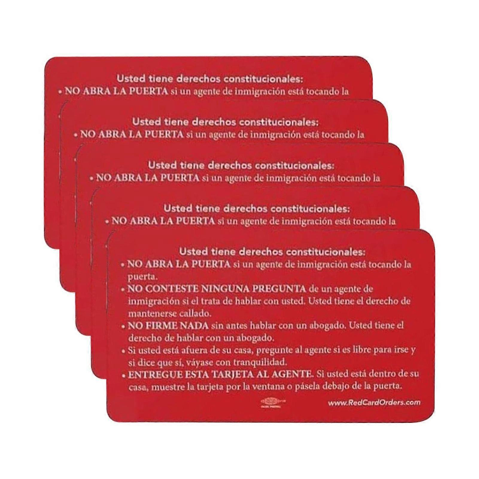 5pcs Know Your Rights Cards Guide Card About Immigration Resources/Red ...