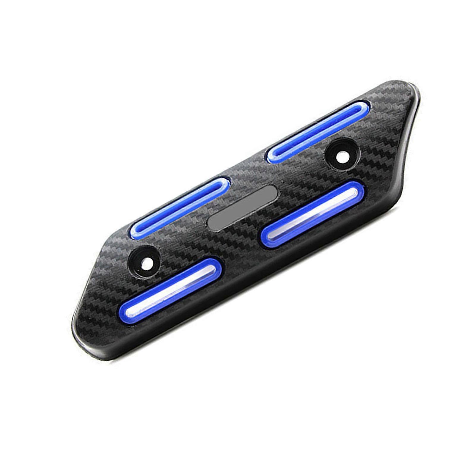 Motorcycle Exhaust Heat Shield Blue Heat Insulation Cover Universal Fit ...