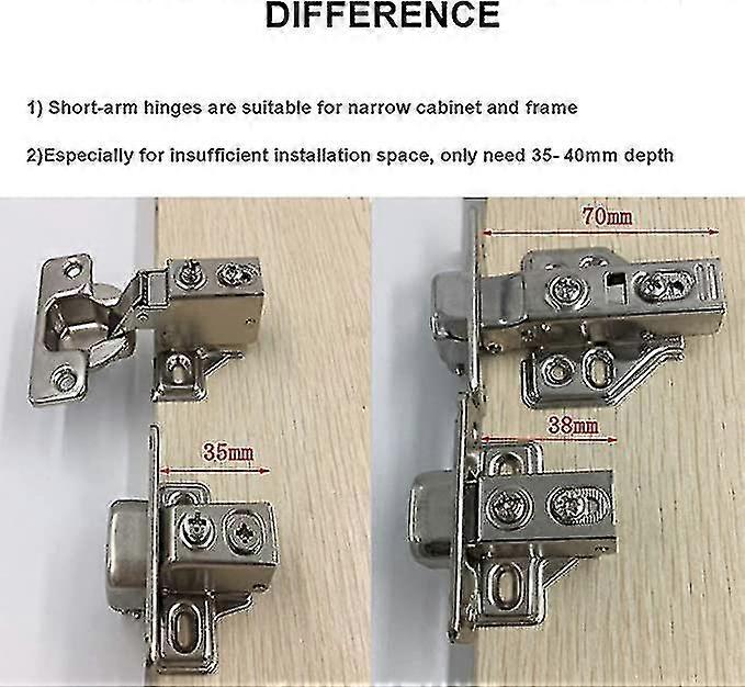 95 Degree Full Overlay Mini Hinges 35mm For Frame With Damper For Doors ...