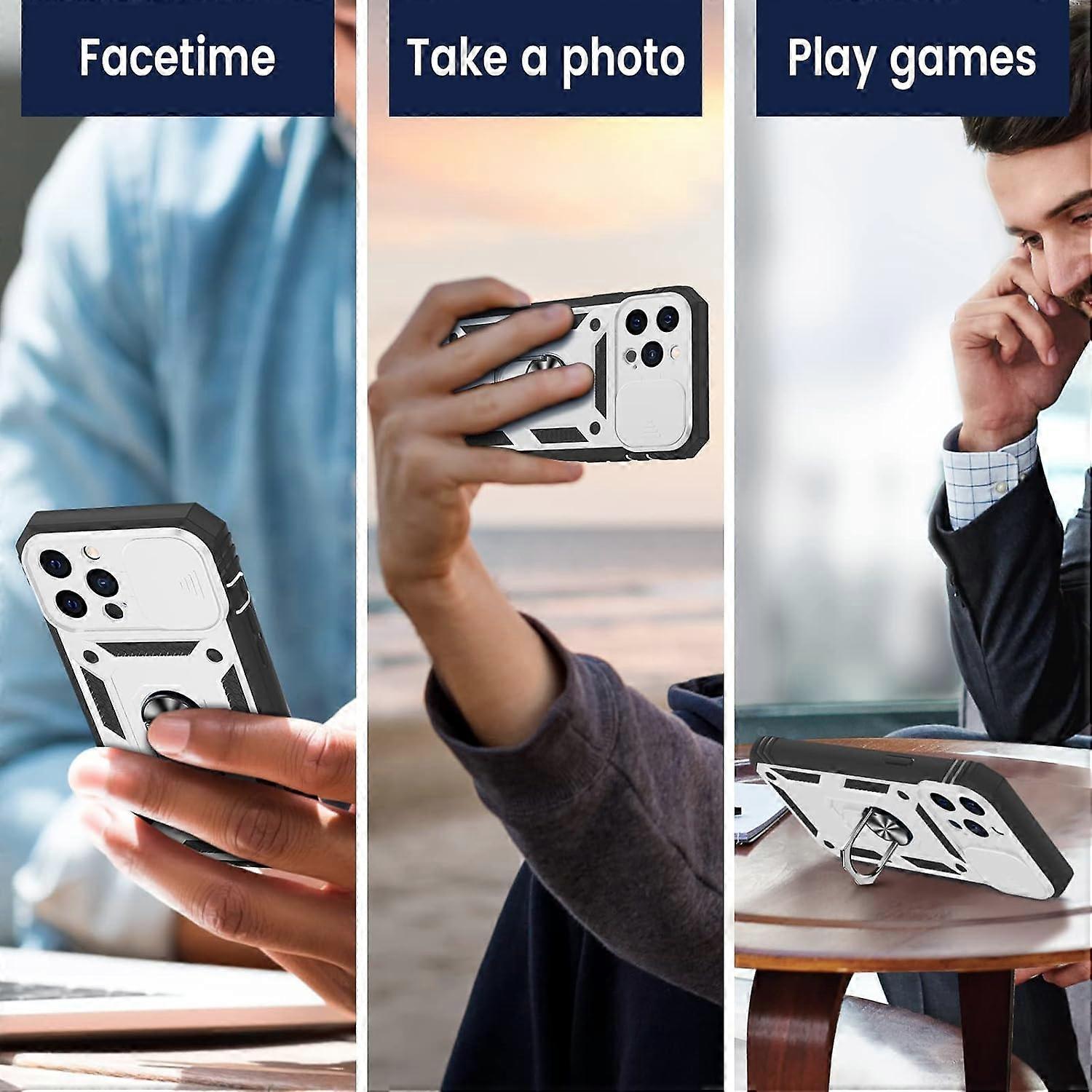 Armor Case for iPhone 13 Pro Max, Military Grade Protection Slide ...