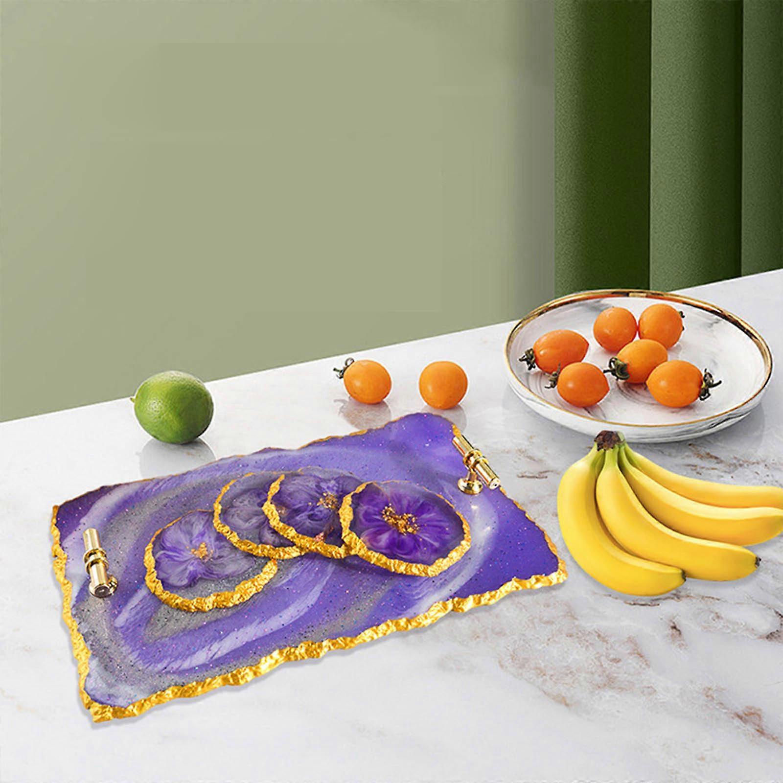 Geode Resin Coaster Molds Silicone Agate Coaster Molds Coaster Storage ...