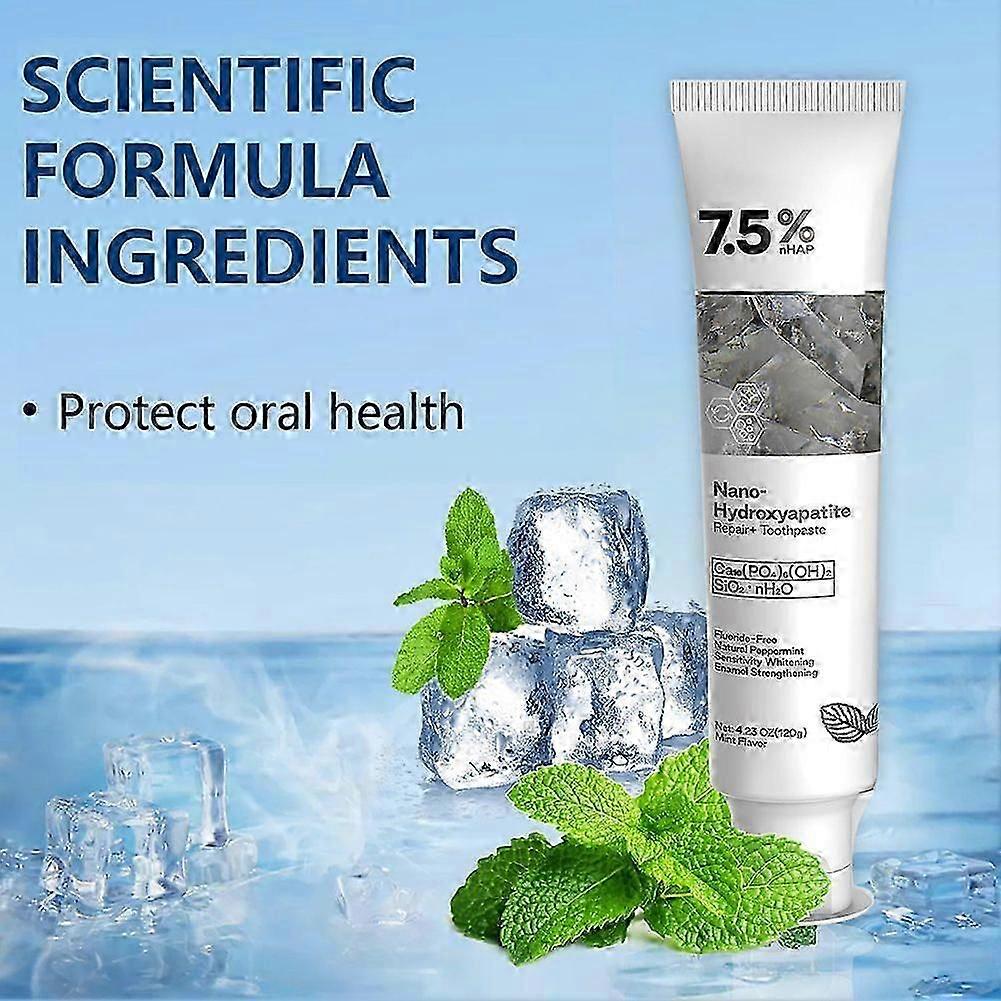 7.5%nHAP Nano Hydroxyapatite Toothpaste Fluoride-Free Enamel Repair ...