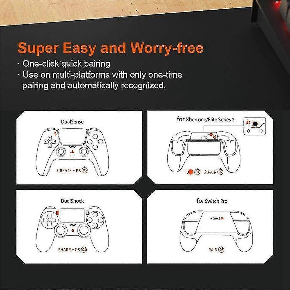 Wireless USB Receiver Gamepad Converter for PS4 PS5 Series & Switch ...