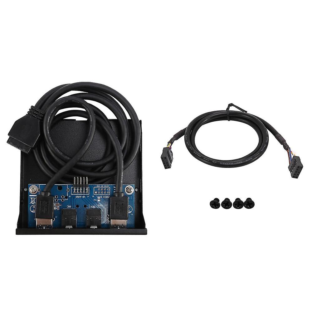 3.5'' 2 Usb3.0 A Hub + Hd Audio To 20pin Header Floppy Front Drive ...