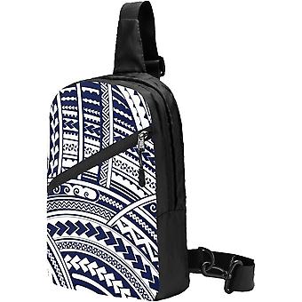 AK1926 Blue Polynesian Maori Tribal Pattern Sling Bag Foldable ...