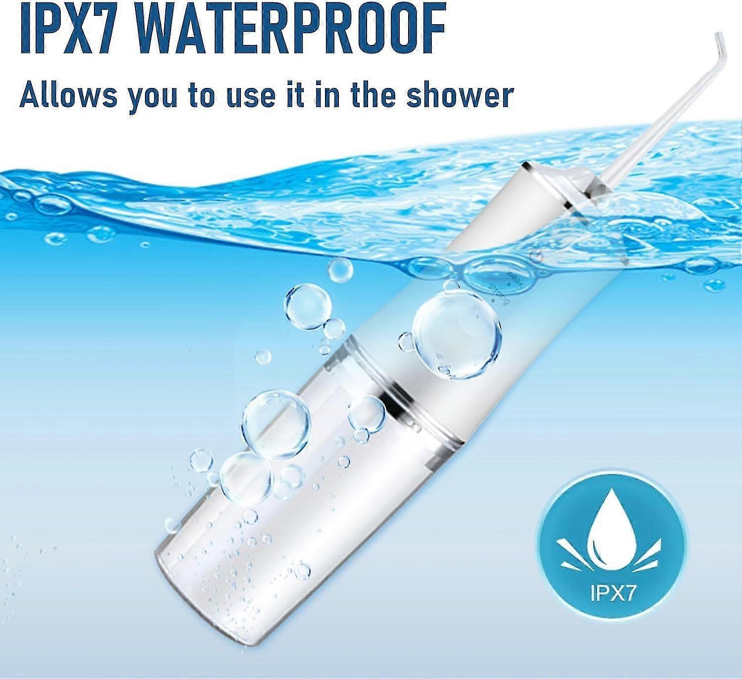 Electric Water Flosser Cordless for Teeth 3 Modes 4 Jet Tips Cleaning ...