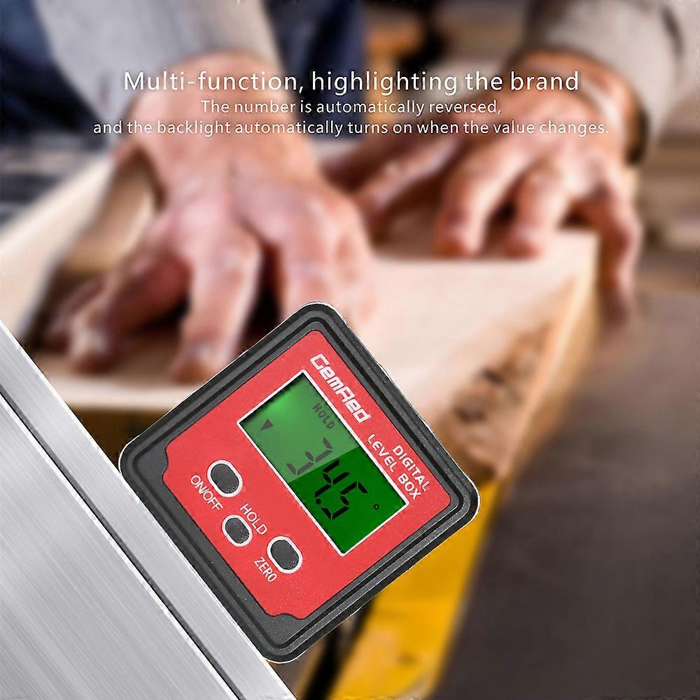 GemRed Level Box Angle Gauge Digital Angle Finder Inclinometer Level ...