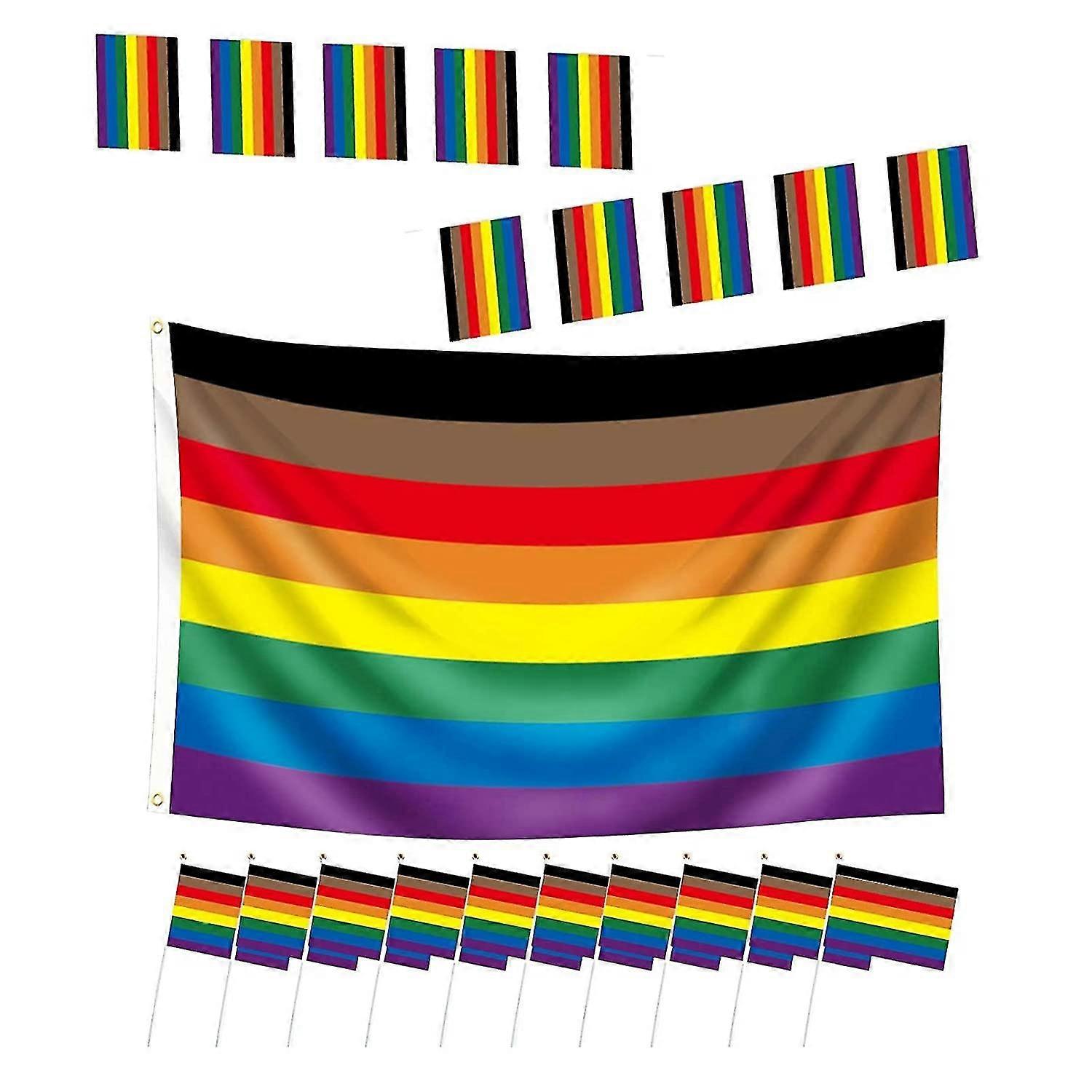 Rainbow Pride Flag | Rainbow Flag Banner,59 * 35in Large Flag, 9.8in ...