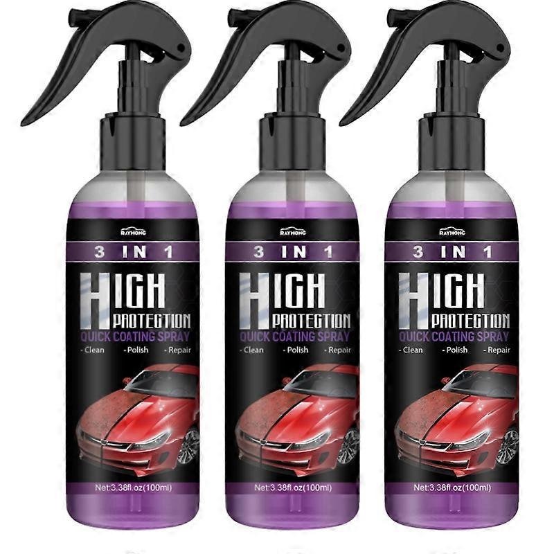 3-in-1 High Protection Quick Car Coat Ceramic Coating Spray Hydrophobic 3*100ml | Fruugo UK