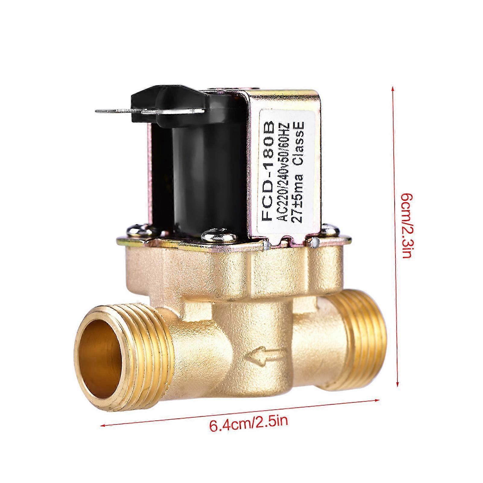 All-copper 4-point solenoid valve/water valve--normally closed water inlet valve DC12V 24v 220v ...