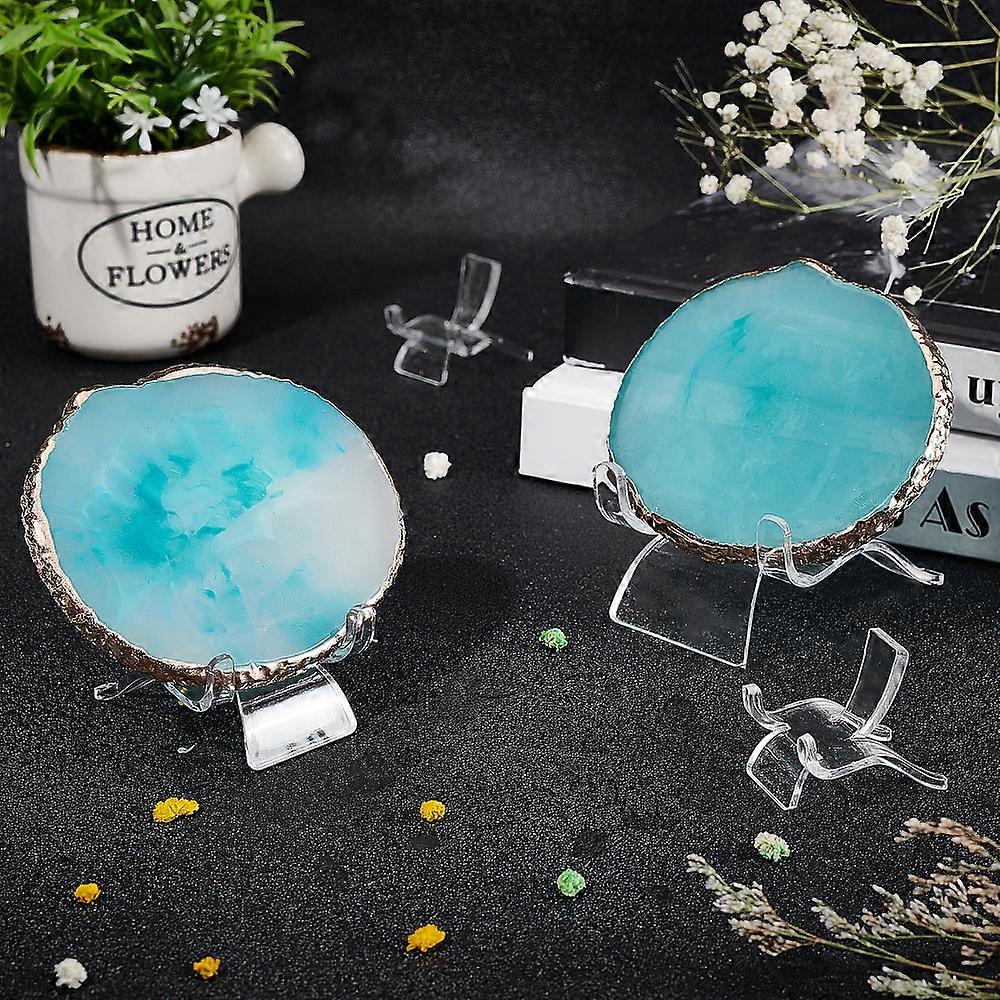 6Pcs Acrylic Triangle Display Holder 3 Style Crystal Display Stand ...