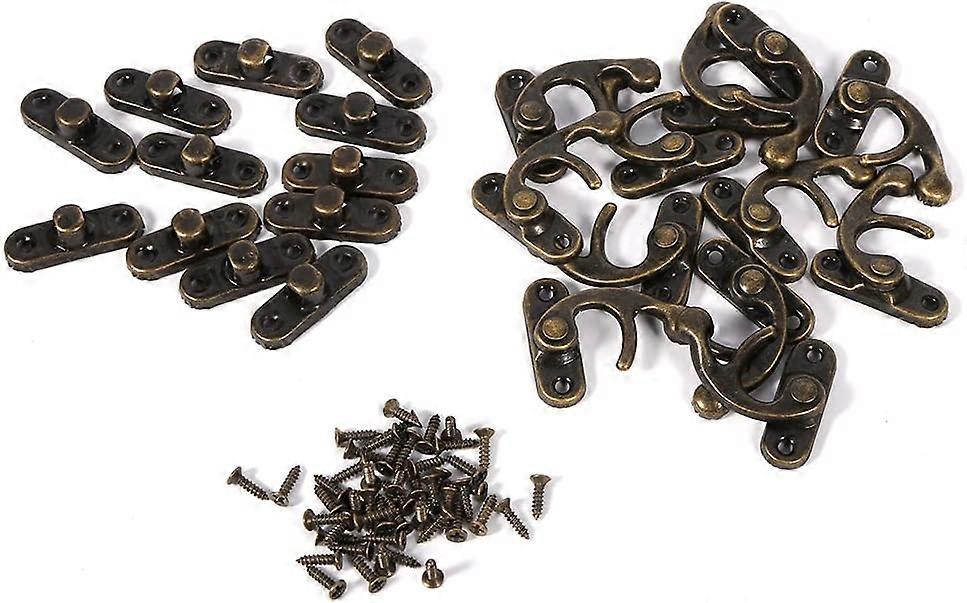 12pcs Closet Clasps Retro Decorative Cabinet Locks Jewelry Box Wedges ...