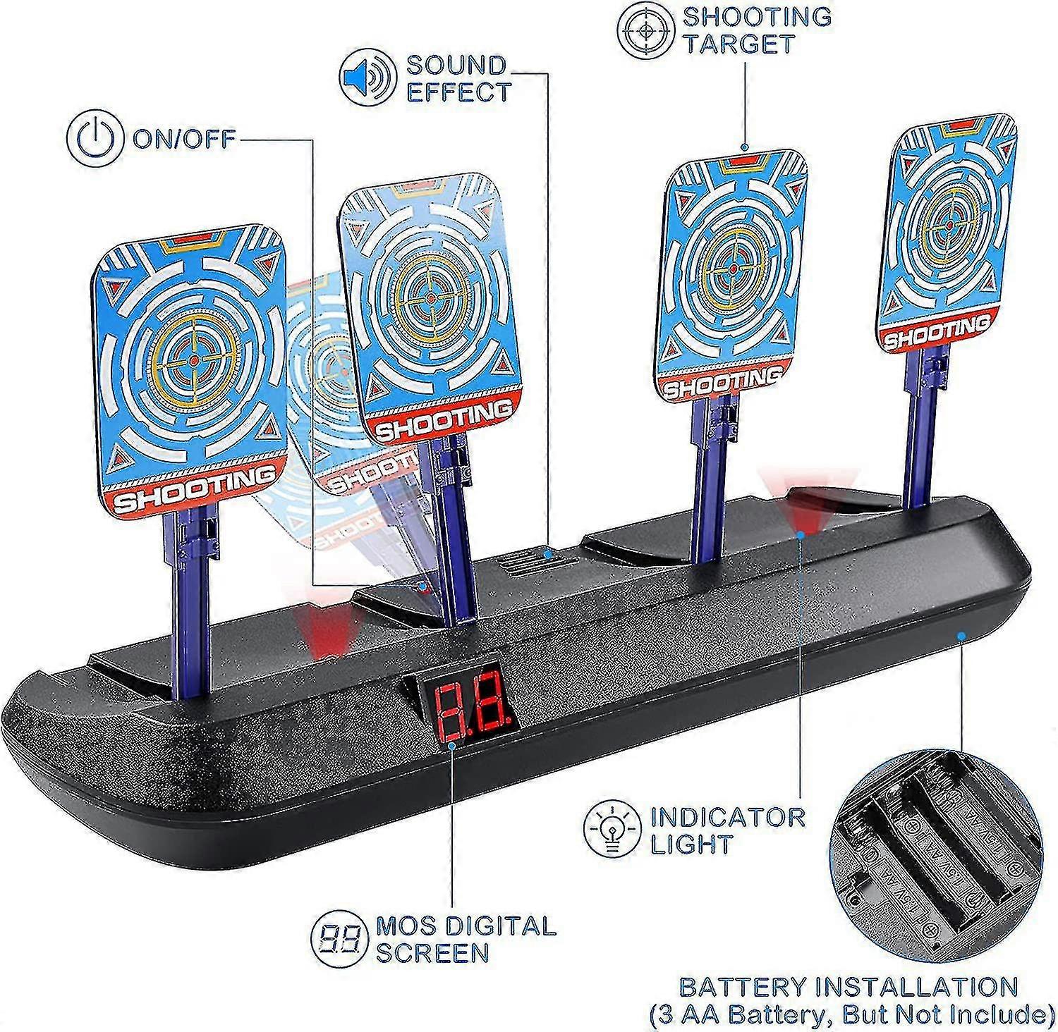 Toys For 4-13 Year Old Boys, Shooting Target Funny Gifts, Digital Target For Nerf Guns ...