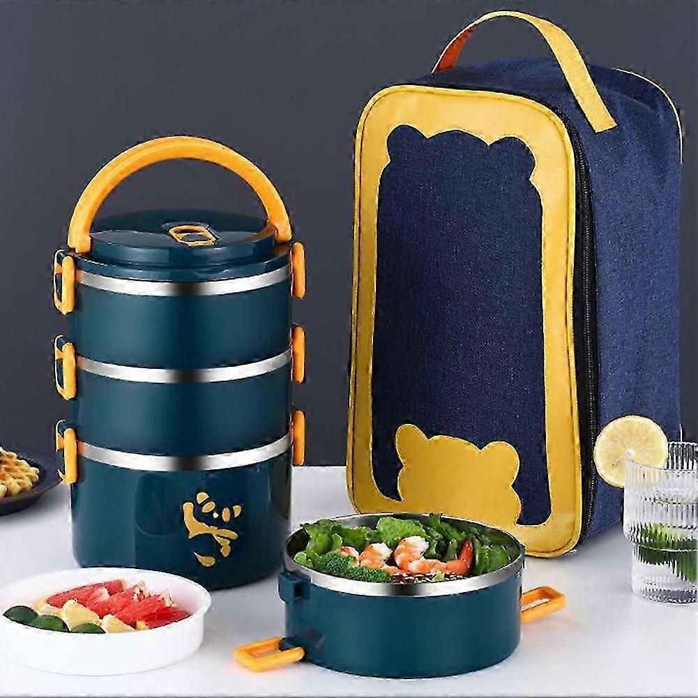 Stackable Lunch Box Leak-proof Stainless Steel Thermal Lunch Boxes With ...