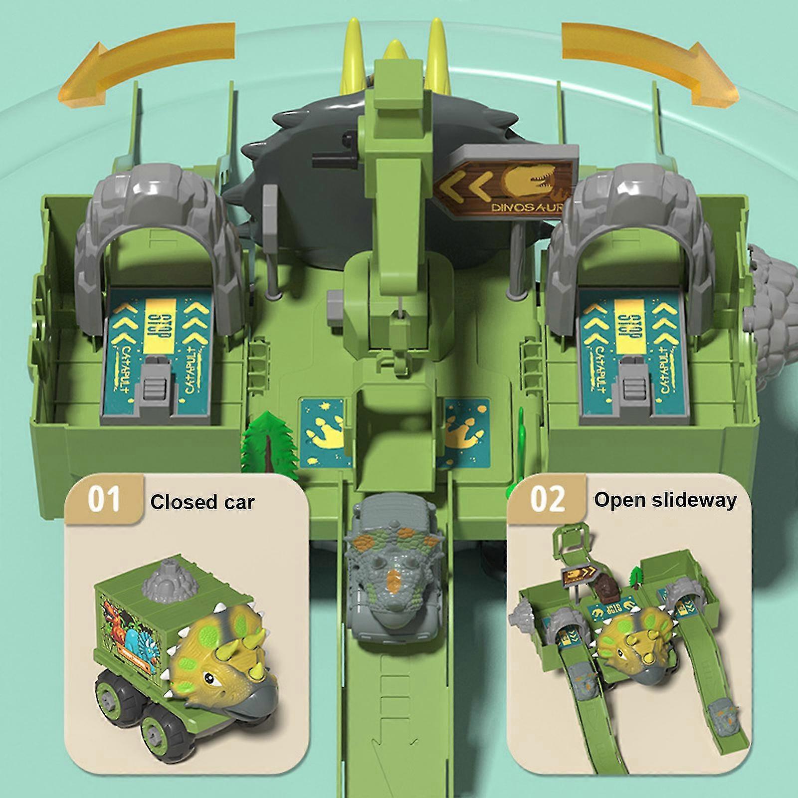 Dinosaur Base Toy Set For 3 4 5 6 Years Old, Tracks Transport Plane Toy ...