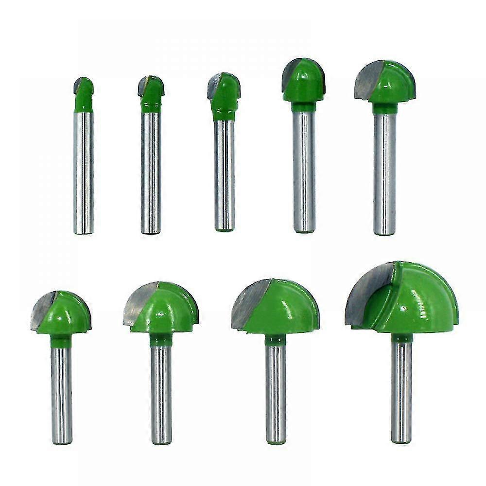 4pcs 6mm Ball Nose Router Bit Set Round Box Solid Carbide Radius ...