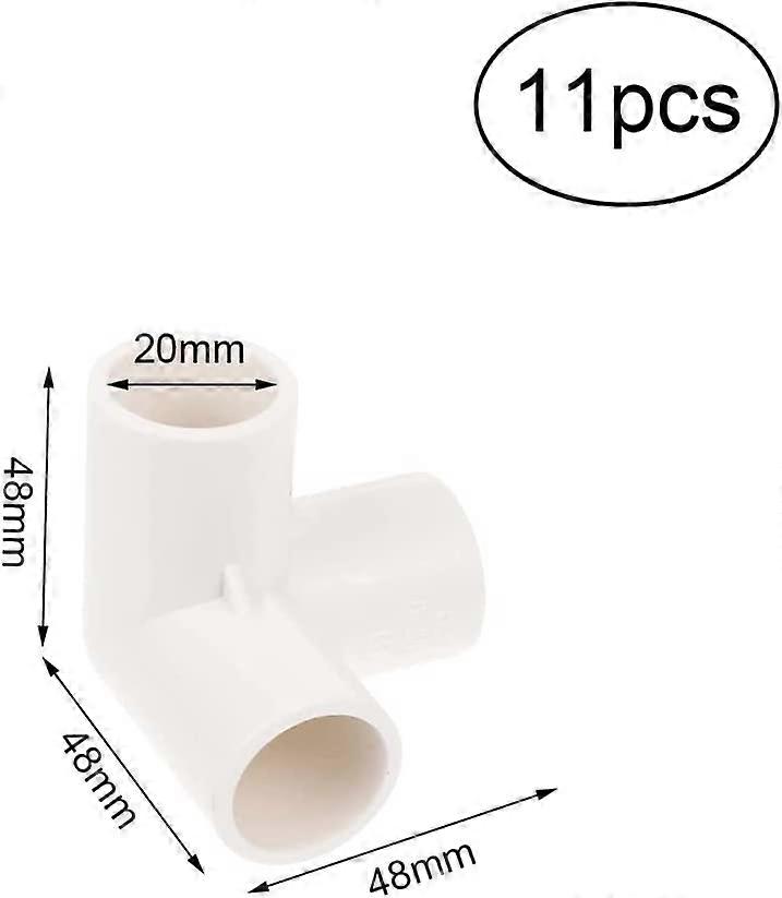 3 Way Inner Diameter 20mm PVC Fittings 3-Way Elbow PVC Fitting ...