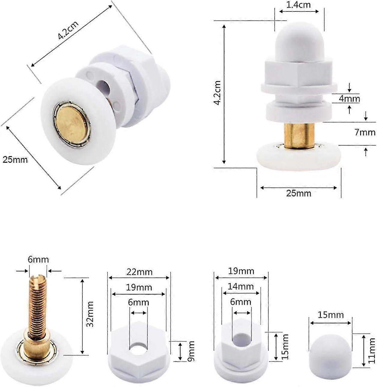 Shower Casters Wheel For Shower Door Sliding Casters Shower Door ...