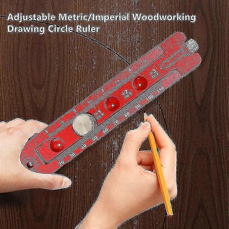 Woodworking Aluminum Adjustable Drawing Circle Ruler Tool,fixed-point ...