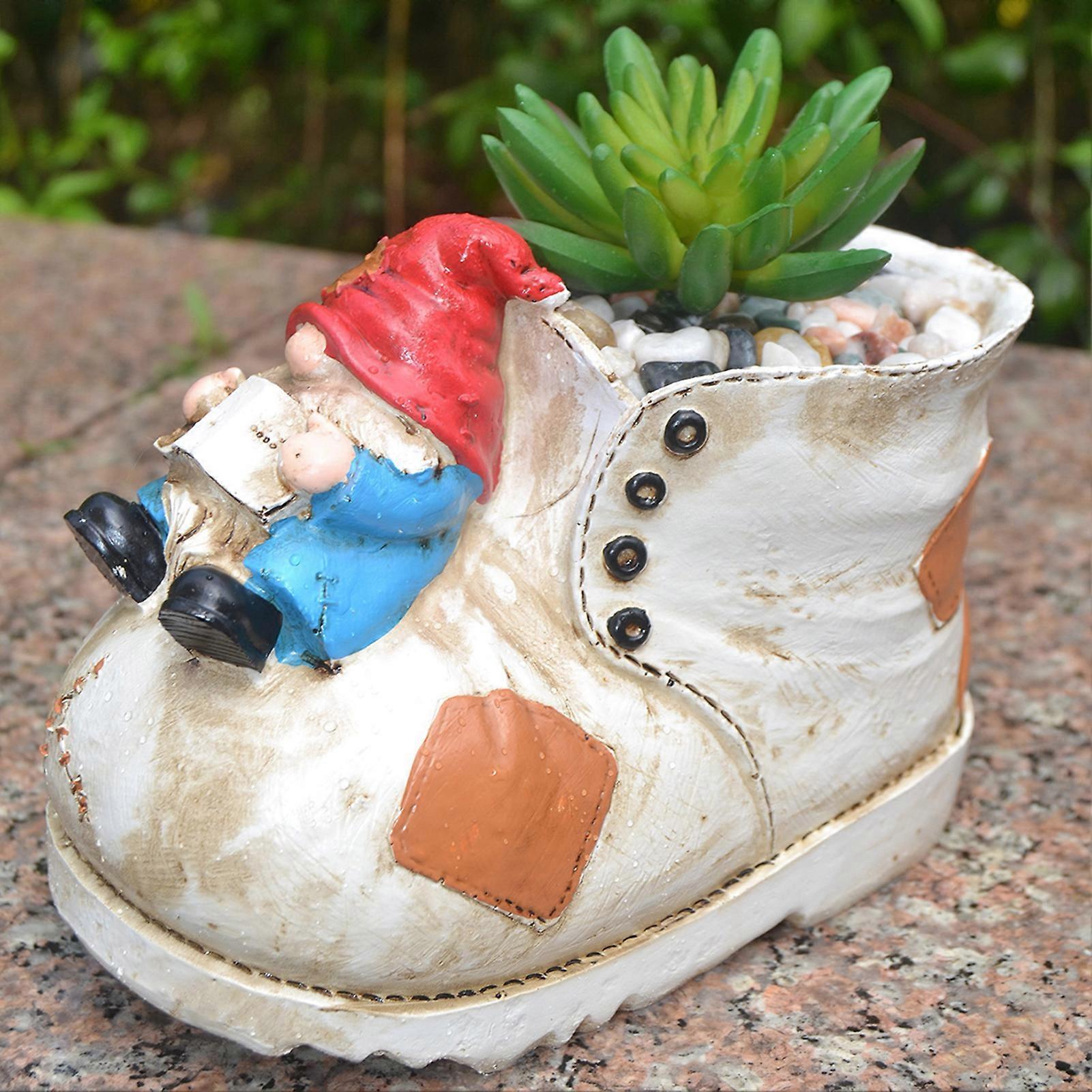 Lying Gnome Shoe Planter Pot Indoor Outdoor Plants Vegetable Herb ...