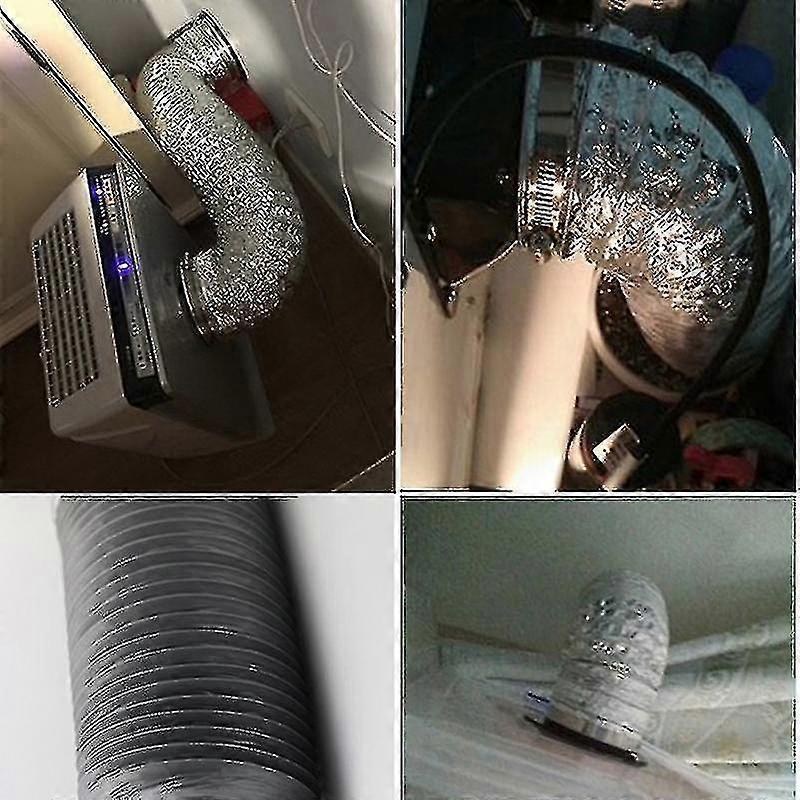 100-150mm Long Flange Duct Fan Hose Connector Air Ventilation Adapter ...